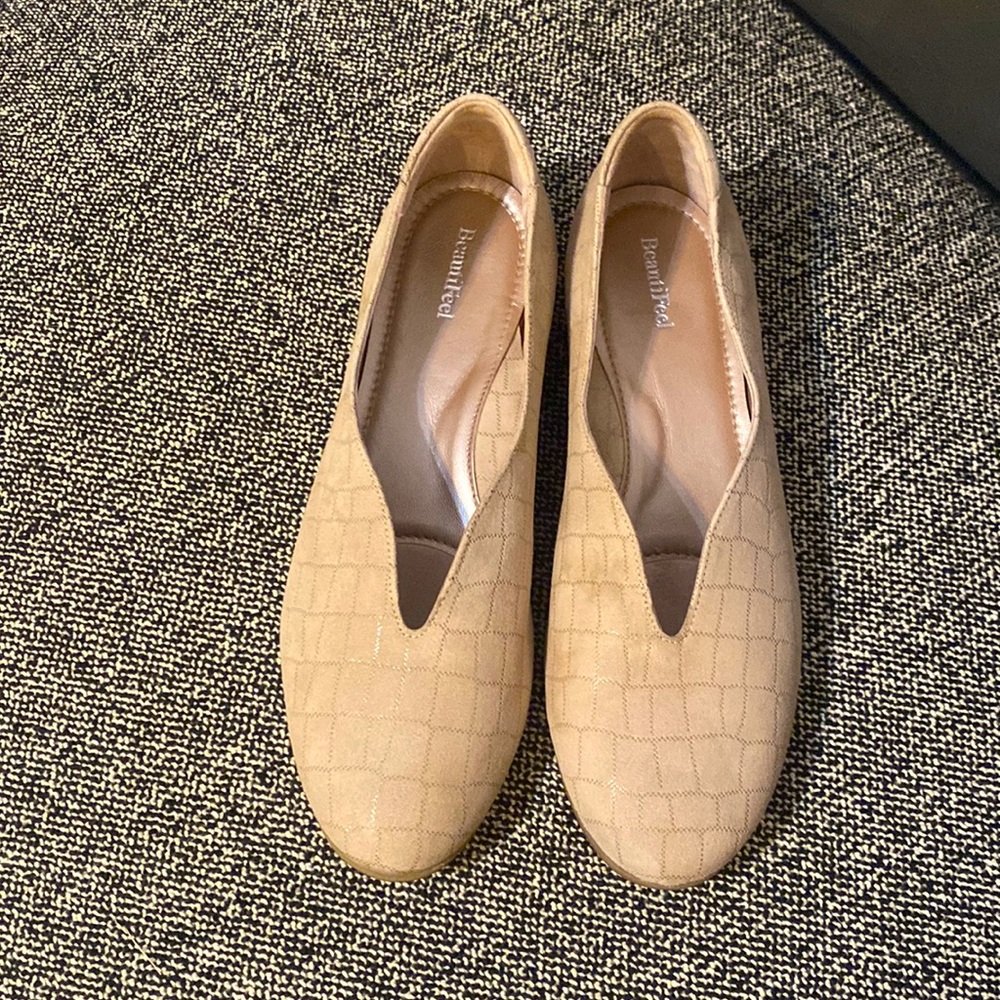 Beautifeel Jolie Ecru Cocco Leather Suede Slip On - Gem